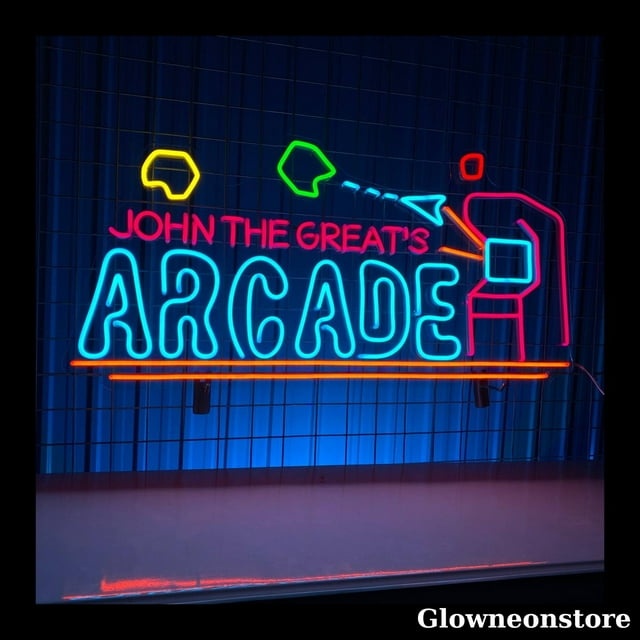 John The Greats Arcade Neon Sign, Arcade Led Sign, Arcade Room Decor ...