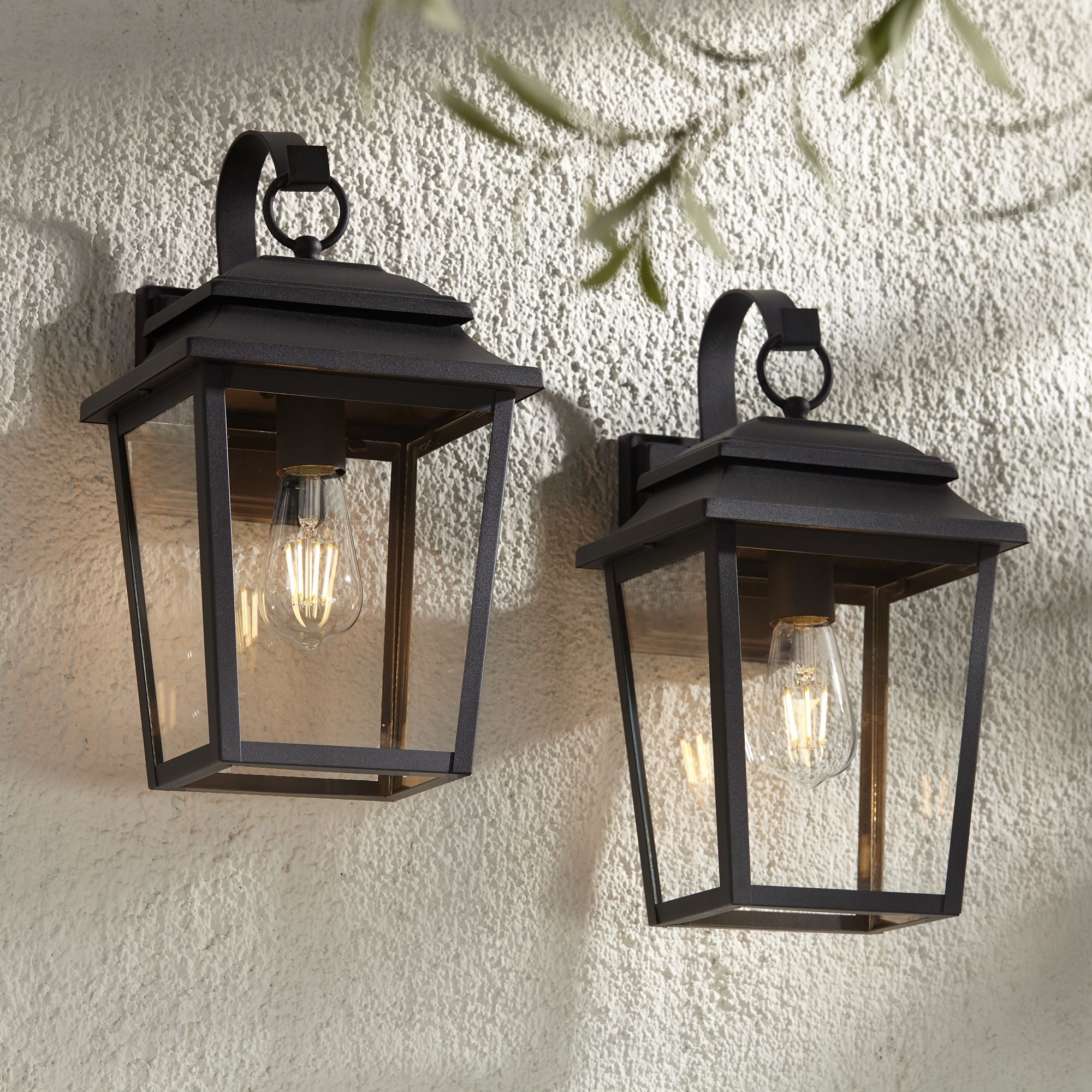 John Timberland Bellis Verde Modern Outdoor Wall Light Fixtures Set of ...