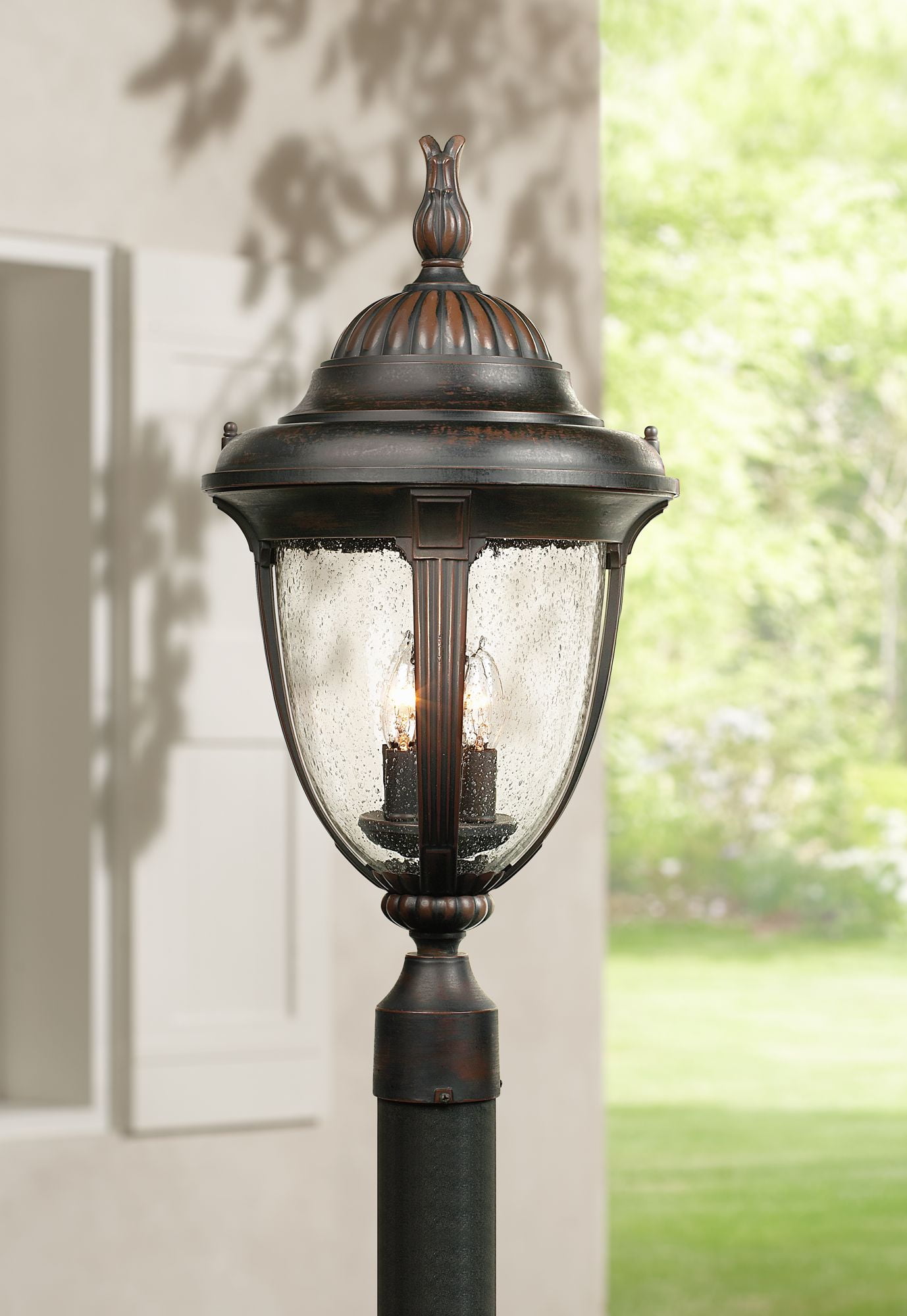 John Timberland Casa Sierra Vintage Rustic Post Light Bronze 24 1/2 ...