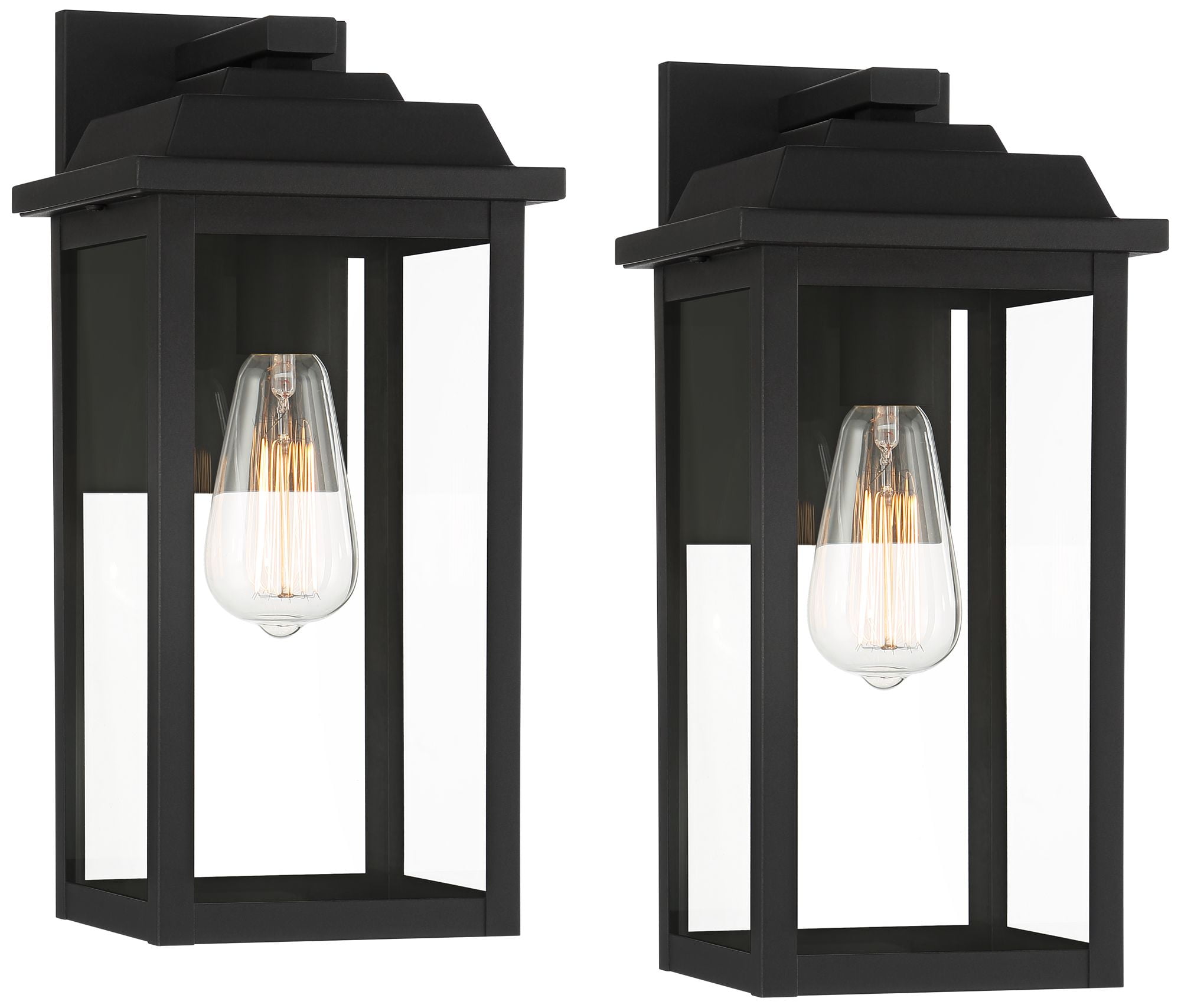 John Timberland Eastcrest Modern Outdoor Wall Light Fixtures Set of 2 ...