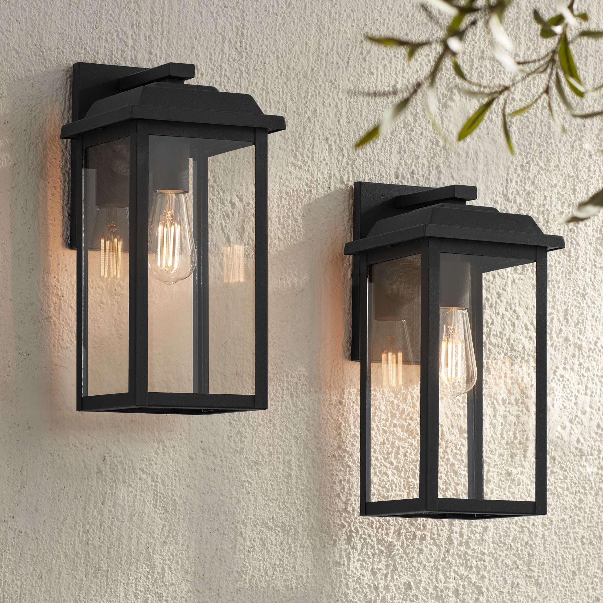 John Timberland Eastcrest Modern Outdoor Wall Light Fixtures Set of 2 ...