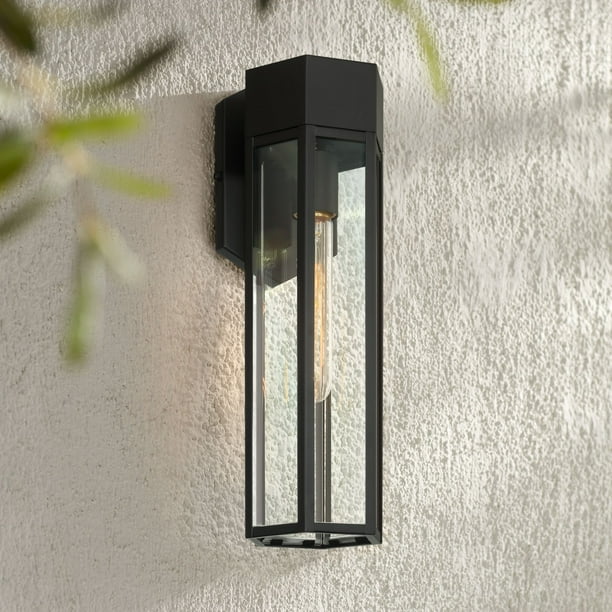 John Timberland Gambit 17" High Modern Outdoor Wall Light Fixture Mount ...