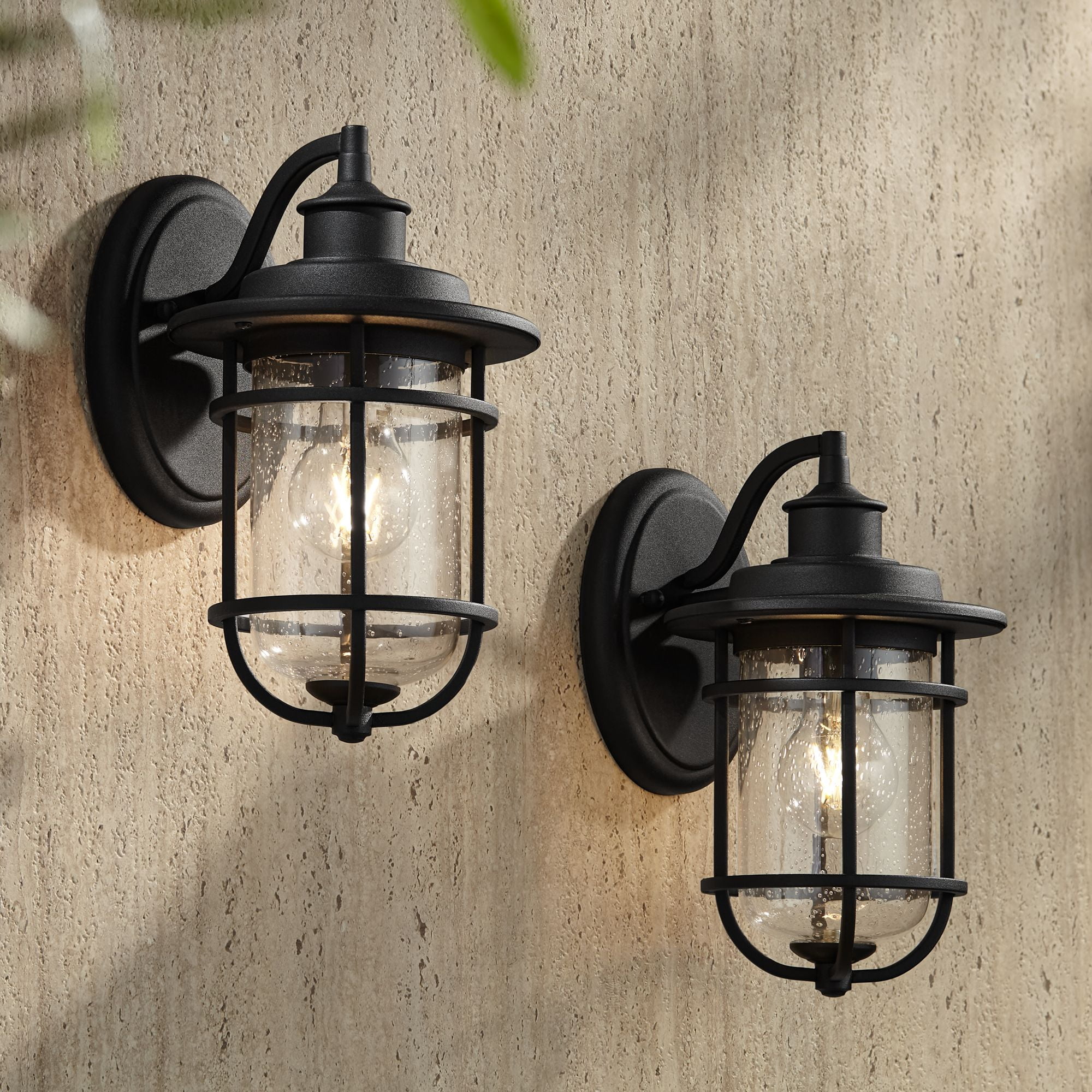 John Timberland Markham Modern Nautical Outdoor Wall Light Fixtures Set ...