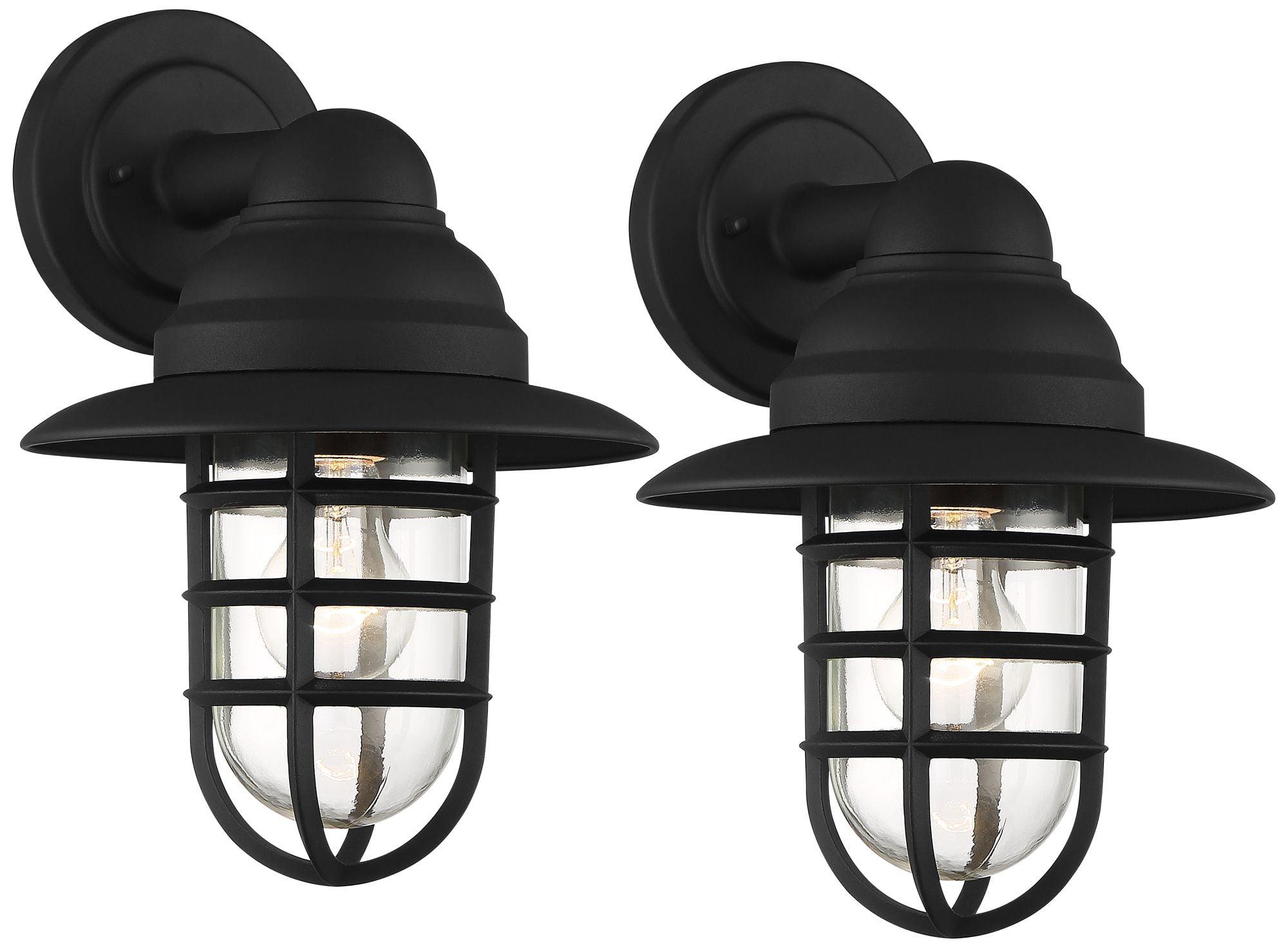 John Timberland Marlowe Rustic Industrial Outdoor Wall Light Fixtures ...