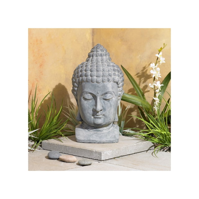 John Timberland Meditating Buddha Head Statue Sculpture Zen Asian ...