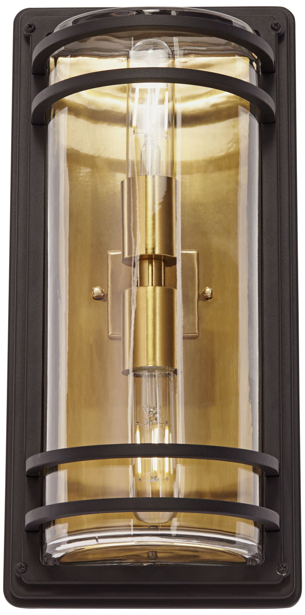 John Timberland Modern Outdoor Wall Light Fixture Black Brass 2-Light ... John Timberland Modern Outdoor Wall Light Fixture Black Brass 2-Light ...