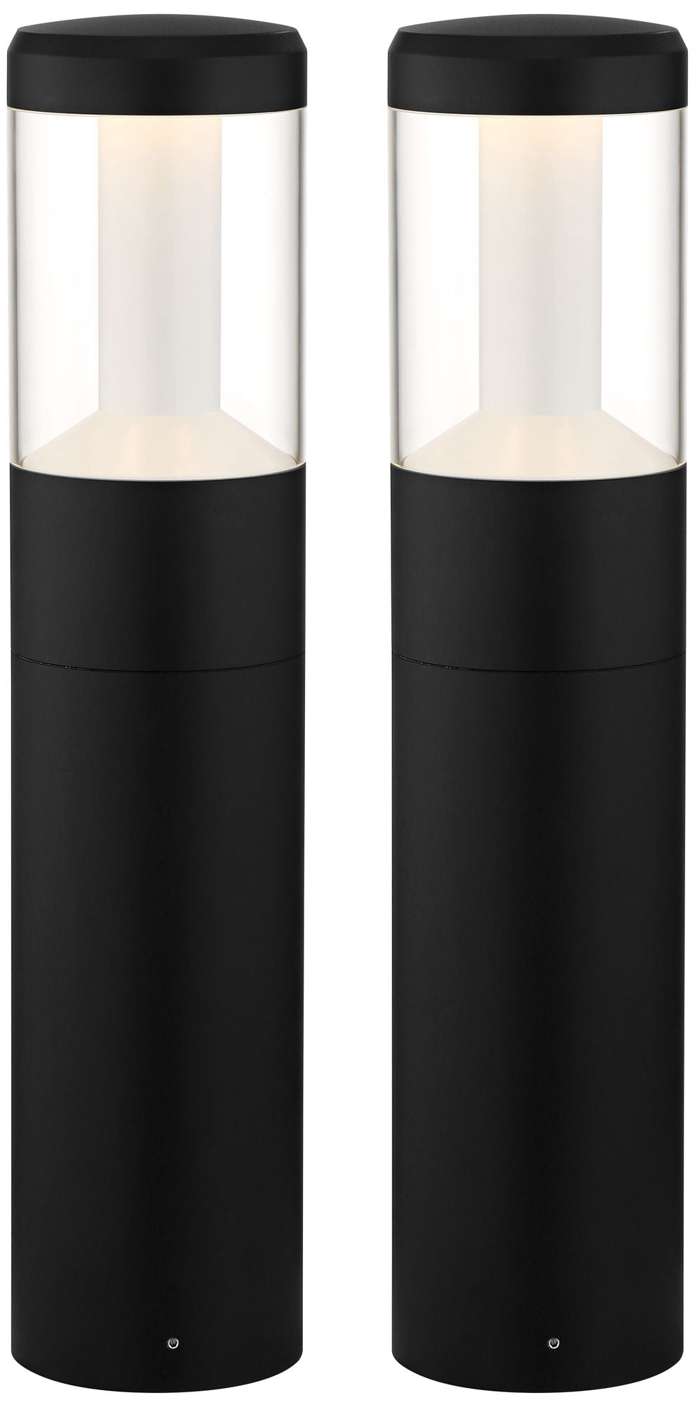 John Timberland Nicola 20" High Black LED Landscape Bollards Set of 2 ...