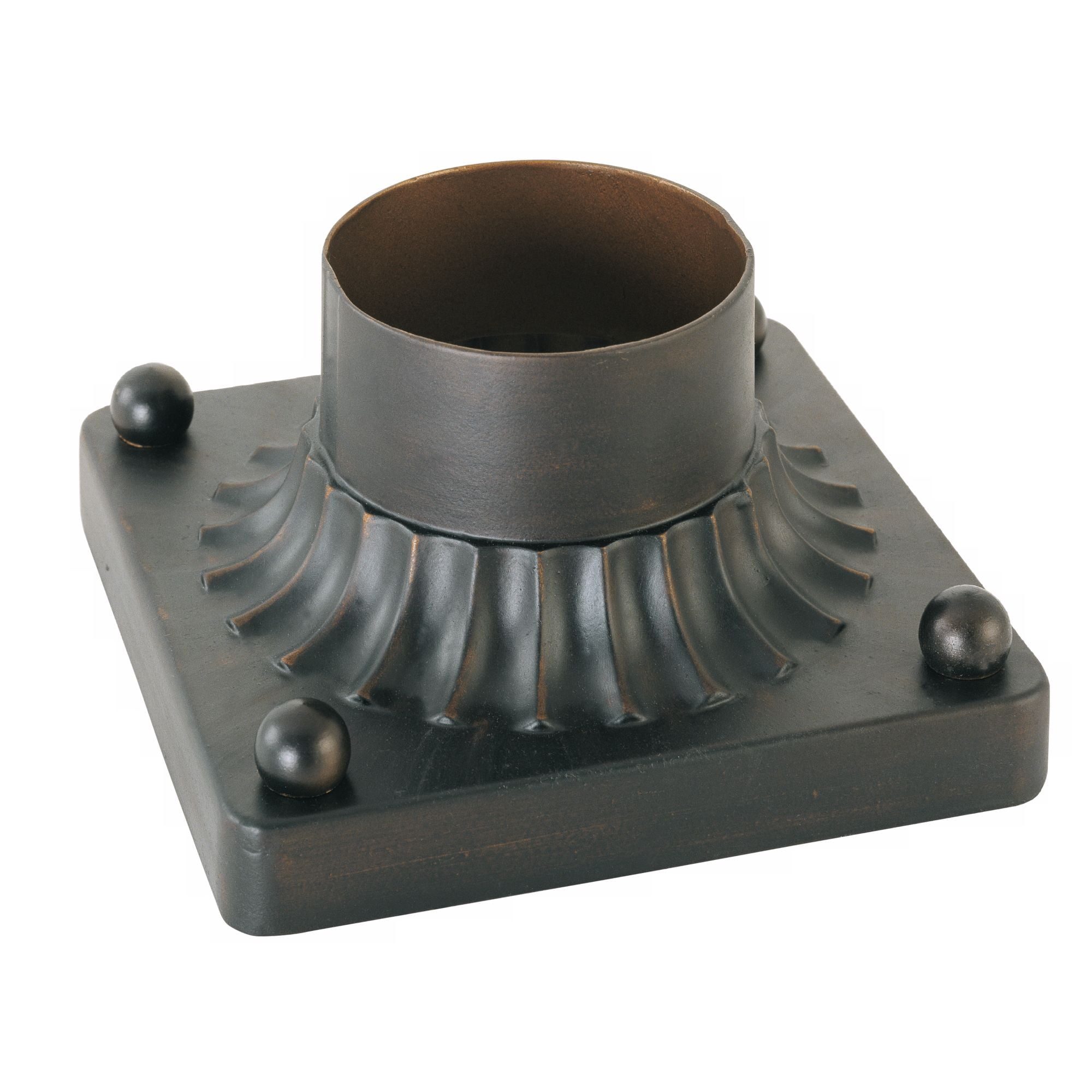 John Timberland Outdoor Pier Mount Post Adapter Pecan Bronze Aluminum ...