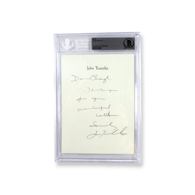John Travolta Signed Autograph Personal Note Grease Pulp Fiction BAS ...