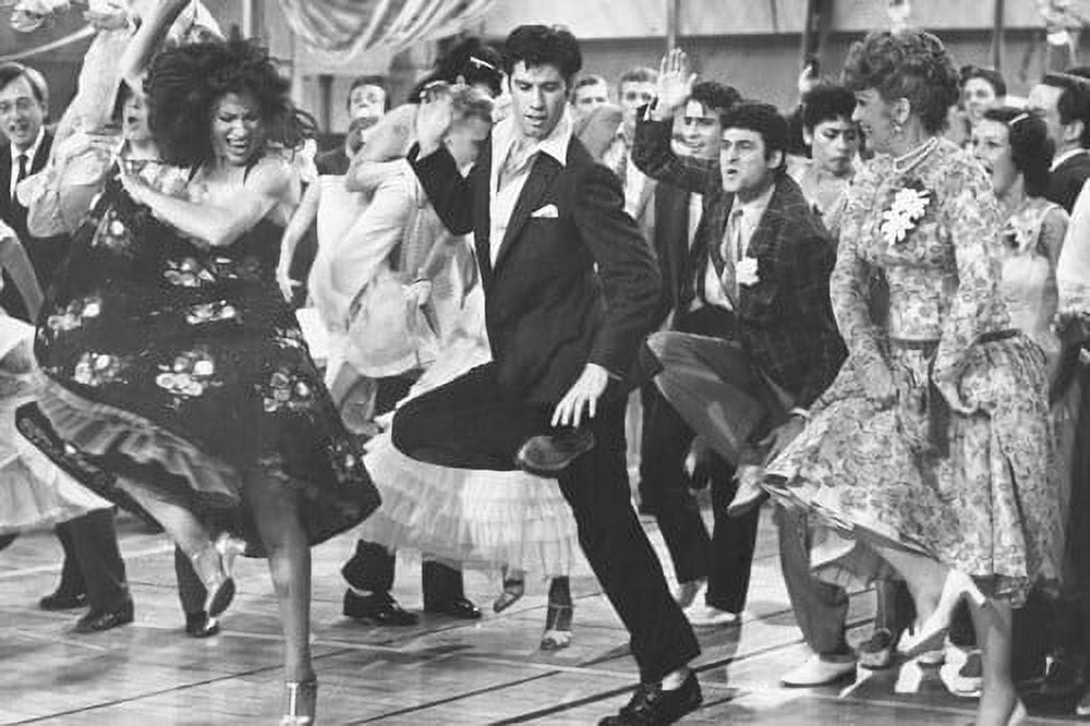John Travolta as Danny Zuko in Grease 24x36 Poster Dancing With Cast ...