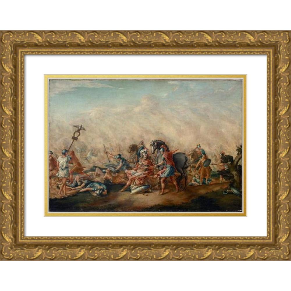 John Trumbull 18x14 Gold Ornate Wood Frame and Double Matted Museum Art ...