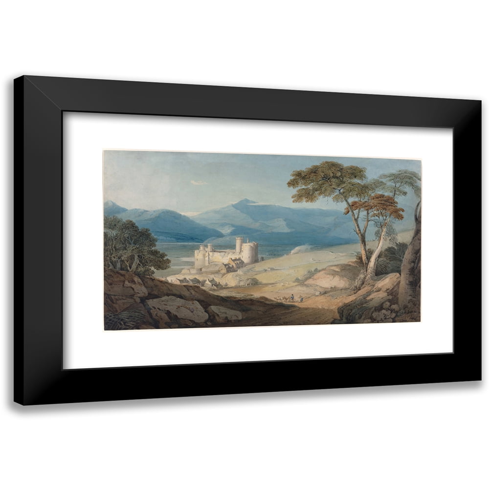 John Varley 18x12 Black Modern Framed Museum Art Print Titled - Harlech ...