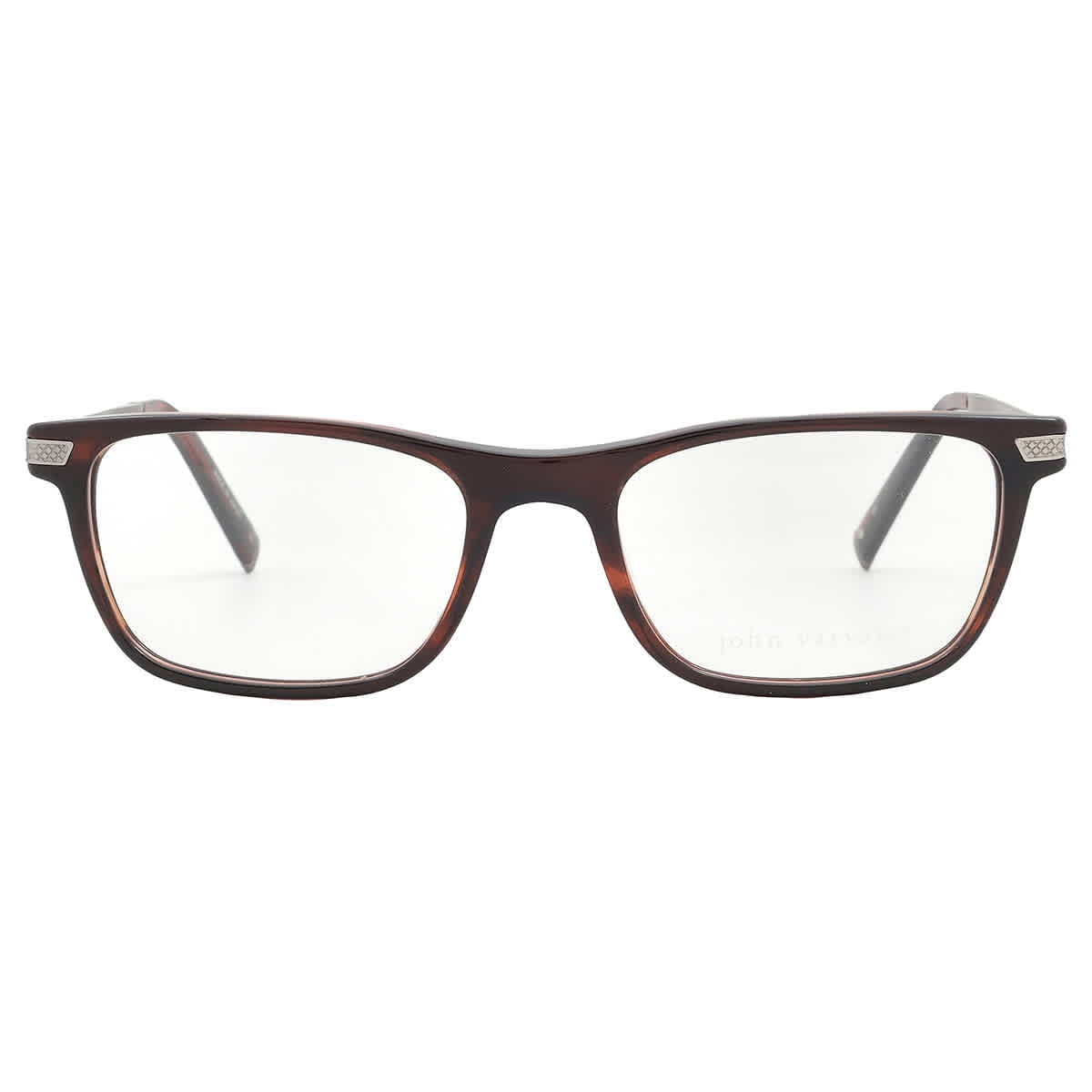 John Varvatos Demo Rectangular Men's Eyeglasses V412 0BRO 54 - Walmart.com