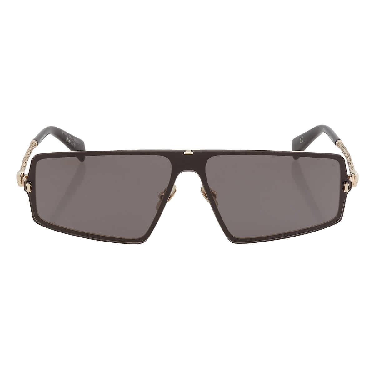 John Varvatos Mens Gold Black Metal Sunglass Shield V545 - Walmart.com