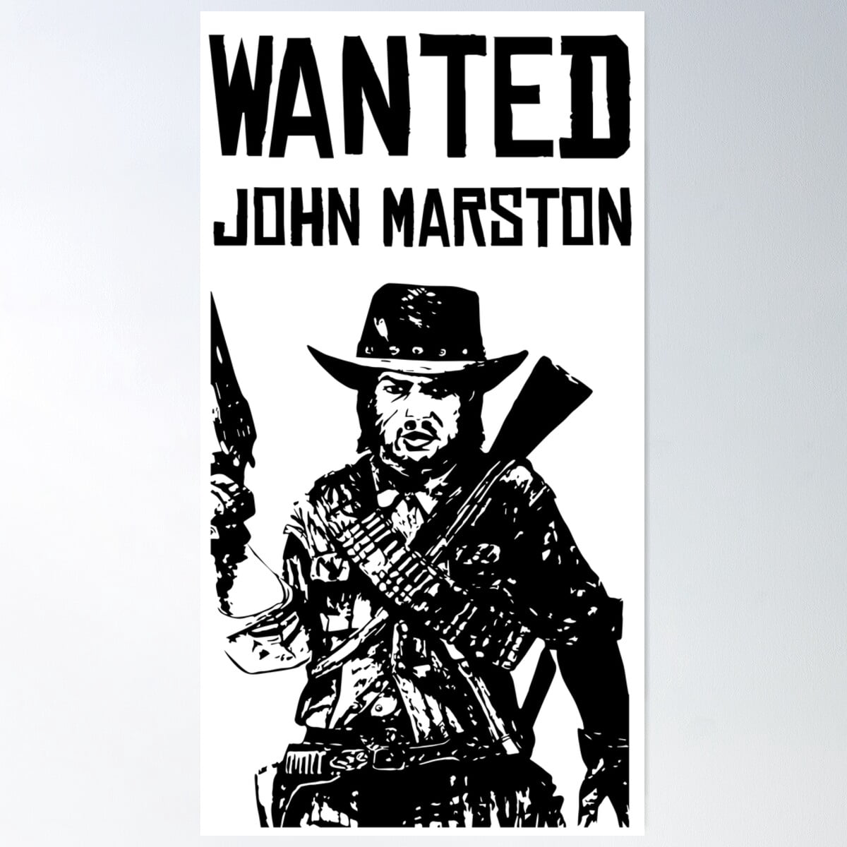 John Wanted Poster Wall Art, Modern Wall Decor For Living Room Bedroom ...