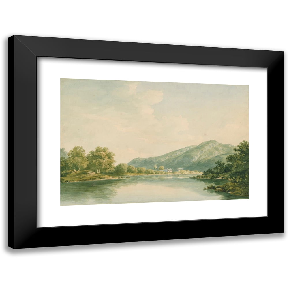 John Warwick Smith 14x11 Black Modern Framed Museum Art Print Titled - The Lower End of Lake ...