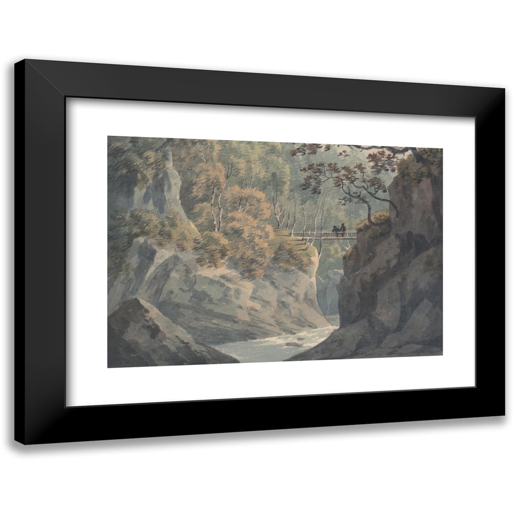 John Warwick Smith 18x14 Black Modern Framed Museum Art Print Titled - Alpine Bridge and ...