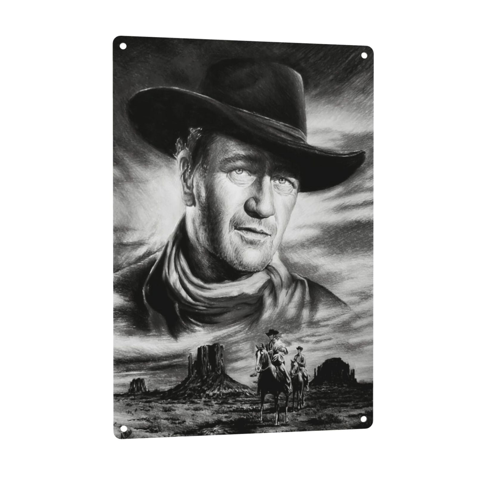 John Wayne Aluminum decorative signs, horizontal and vertical versions ...