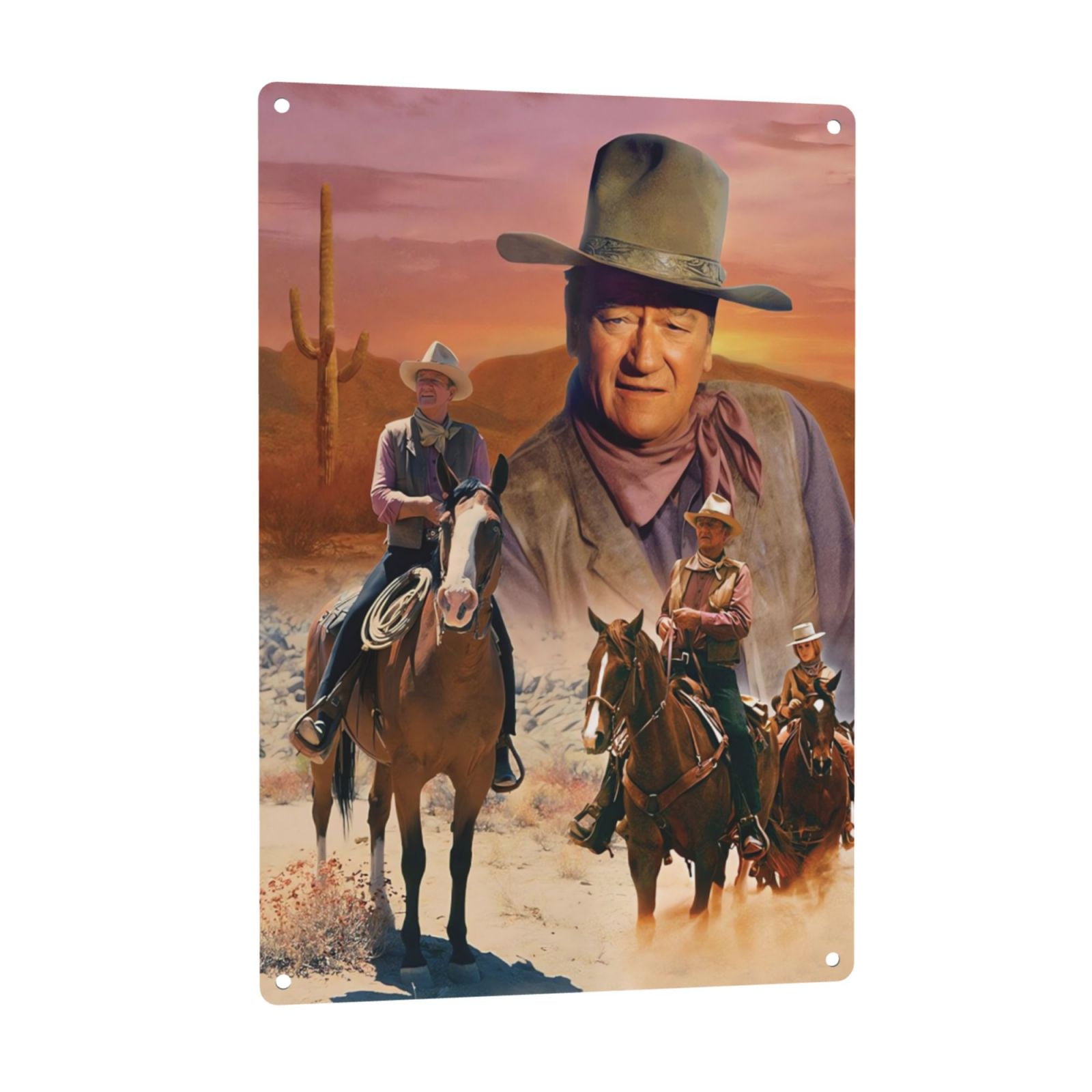 John Wayne Aluminum decorative signs, horizontal and vertical versions ...