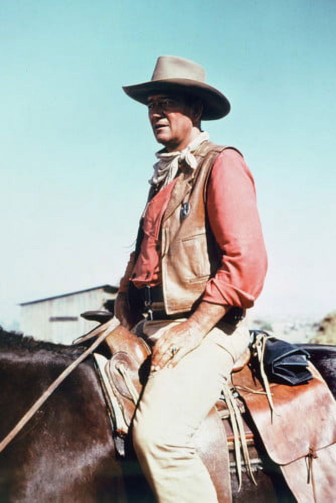 John Wayne Color 24x36 Poster The Commancheros on horseback - Walmart.com