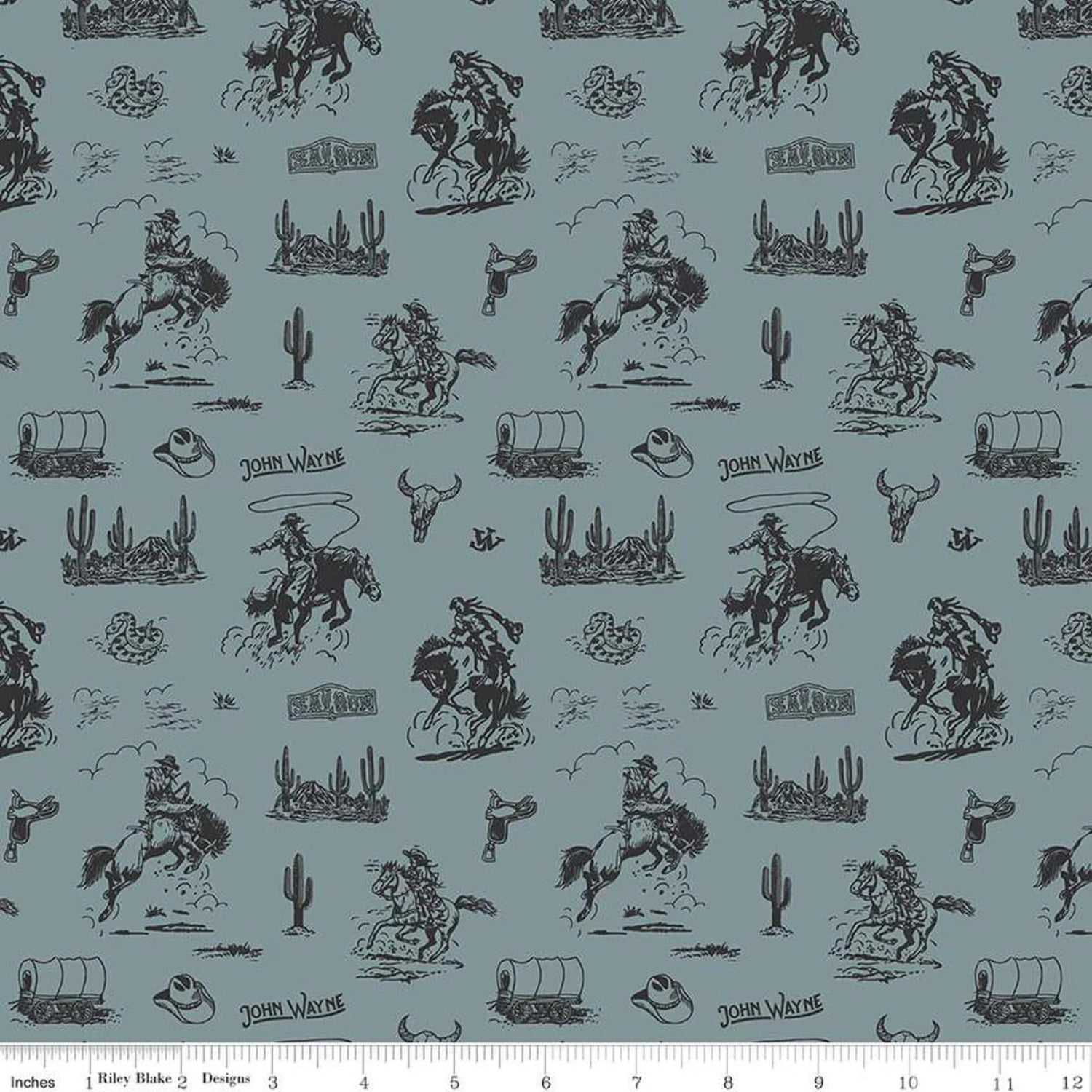 John Wayne Courage Cowboys Storm Cotton Fabric - Walmart.com