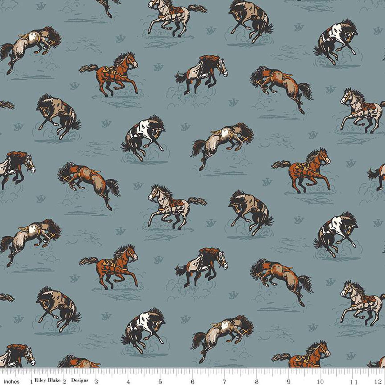 John Wayne Courage Horses Storm Cotton Fabric - Walmart.com