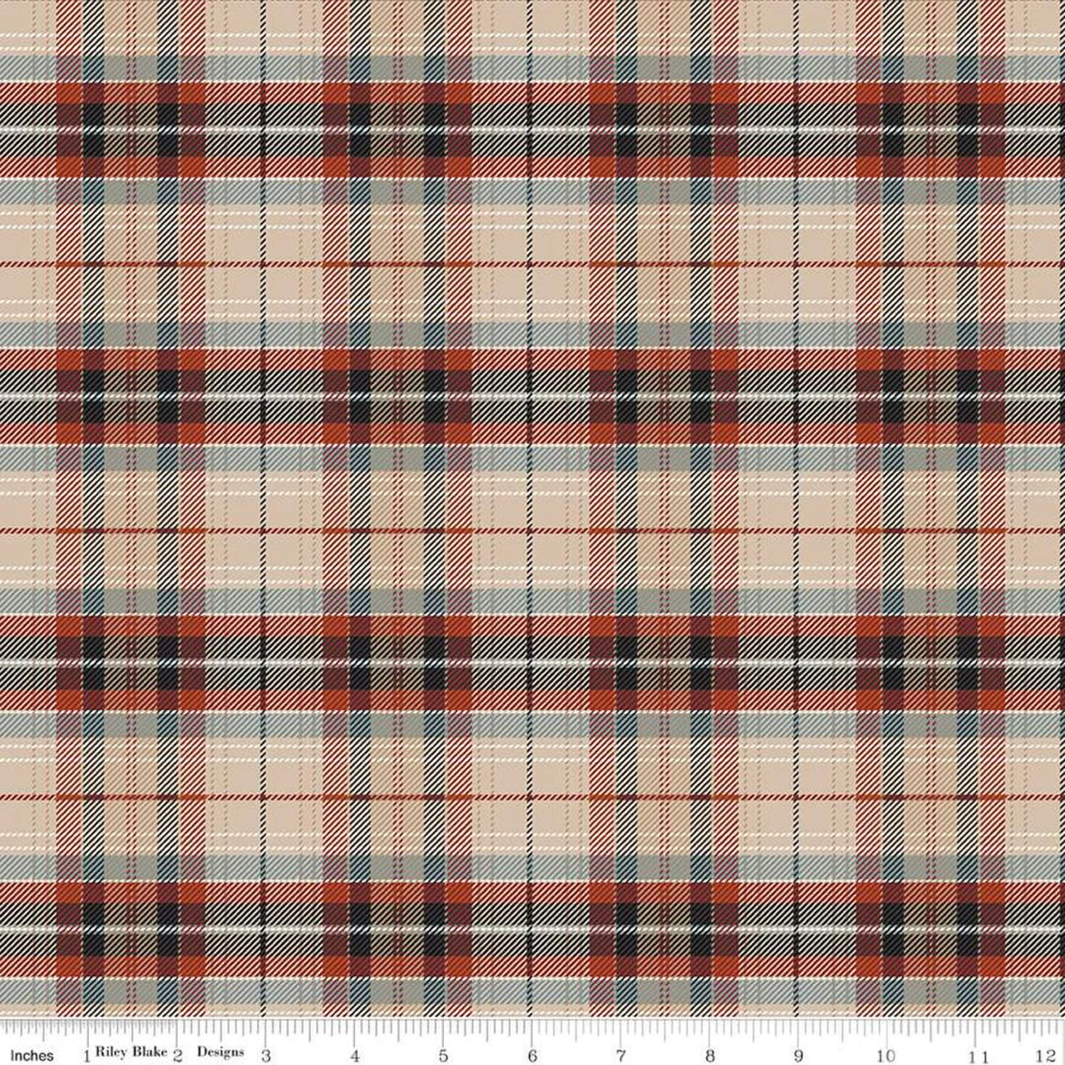 John Wayne Courage Plaid Sand Cotton Fabric - Walmart.com