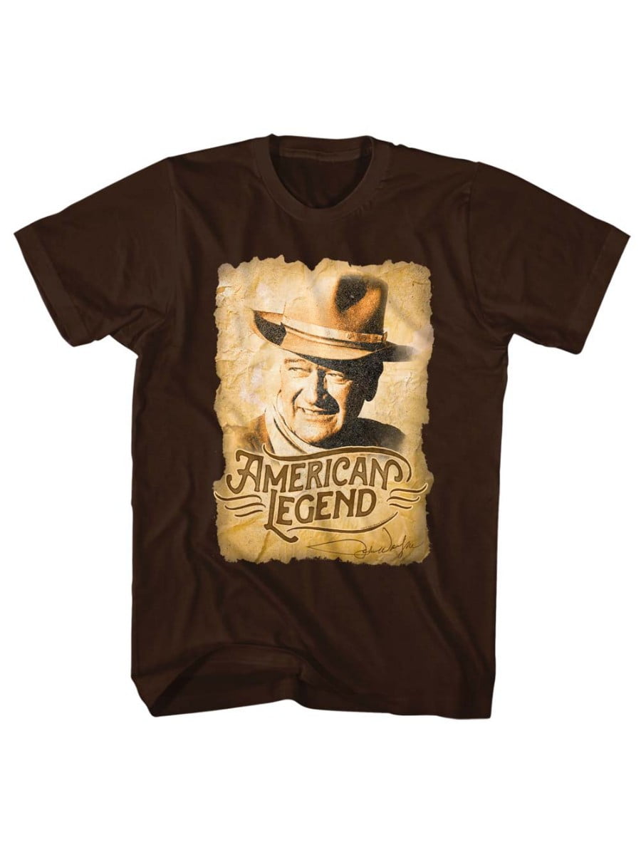 John Wayne Hollywood Icon Actor Worn Out Poster Adult Mens T-Shirt Tee ...