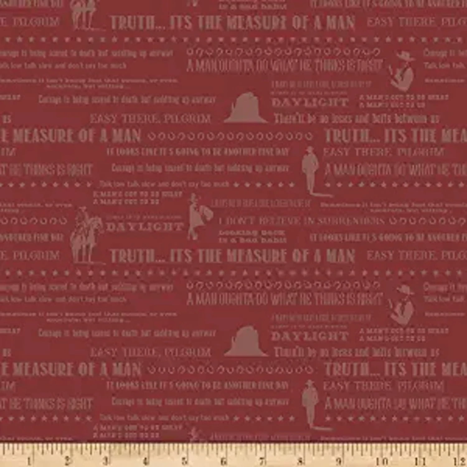 John Wayne Quotes Red Cotton Fabric - Walmart.com
