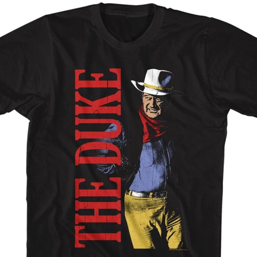 John Wayne The Duke Big Letter Pose Black Shirts - Walmart.com