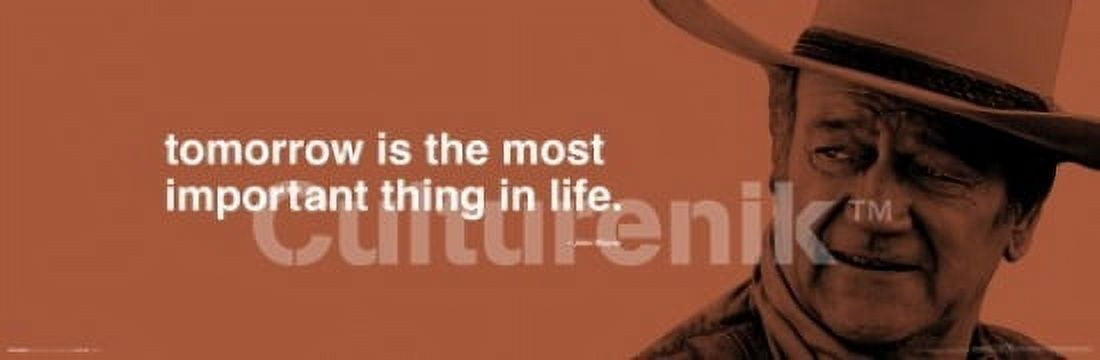 John Wayne Tomorrow Poster (36 X 12) - Walmart.com