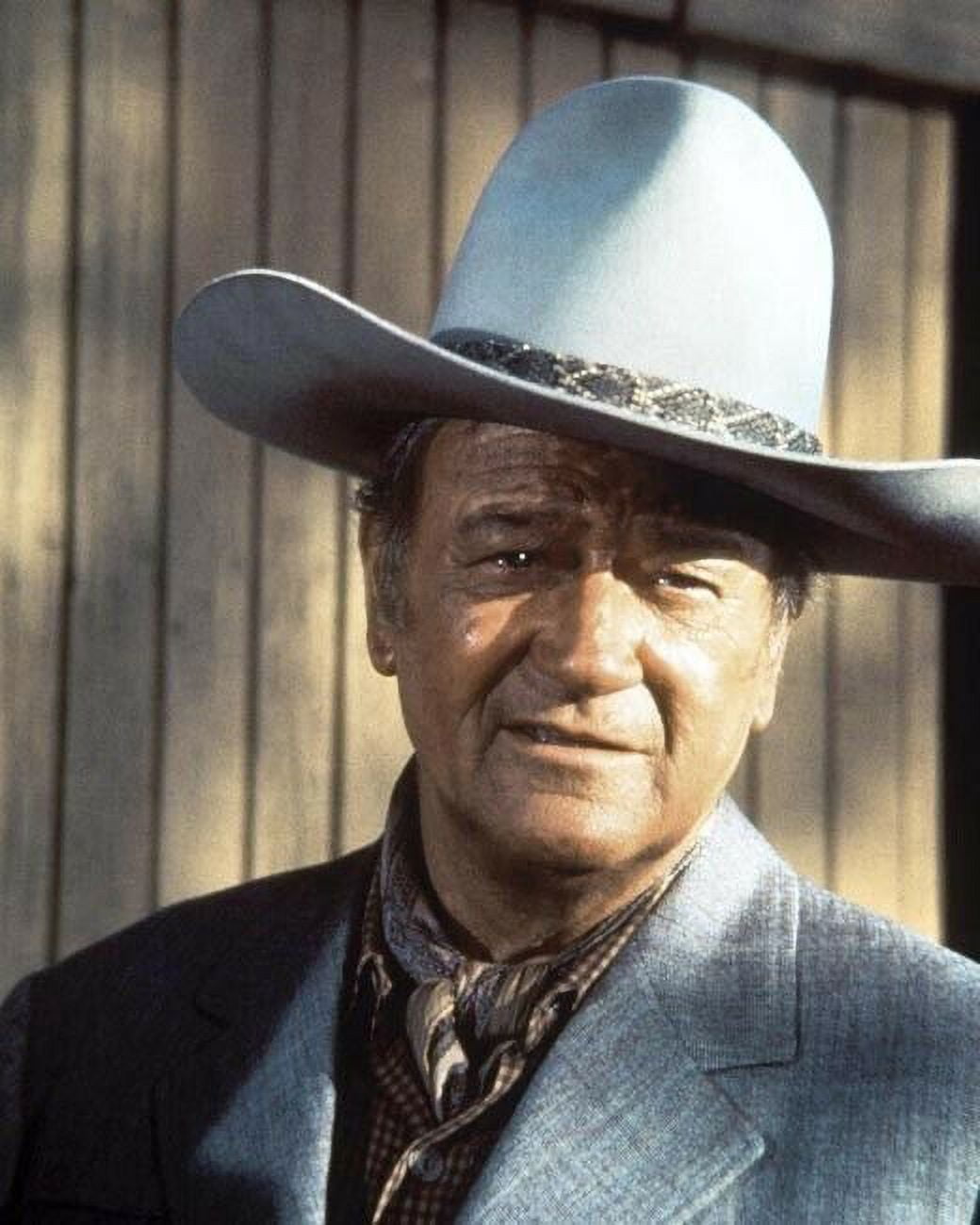 John Wayne as Big Jake in grey suit and stetson 24x30 inch poster ...