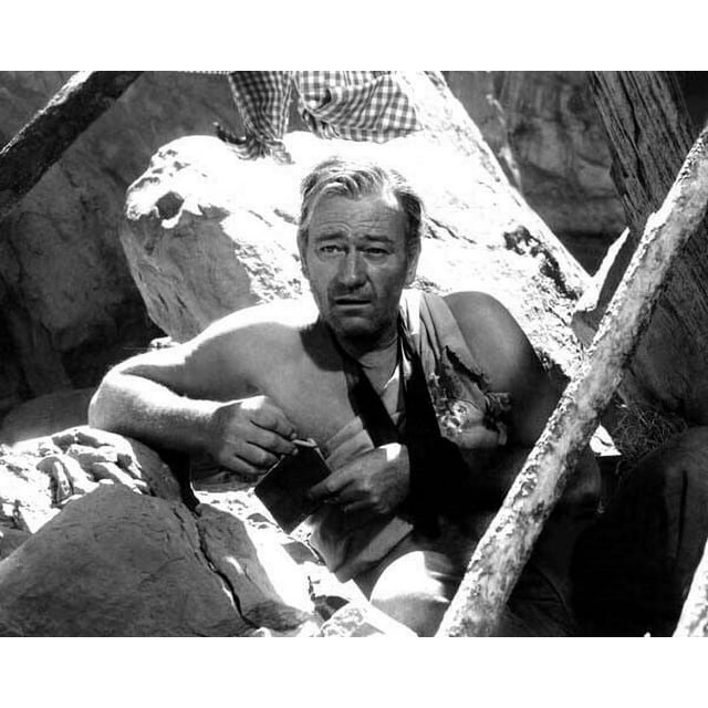 John Wayne bandaged with arm in sling by rocks The Searchers 16x20 ...