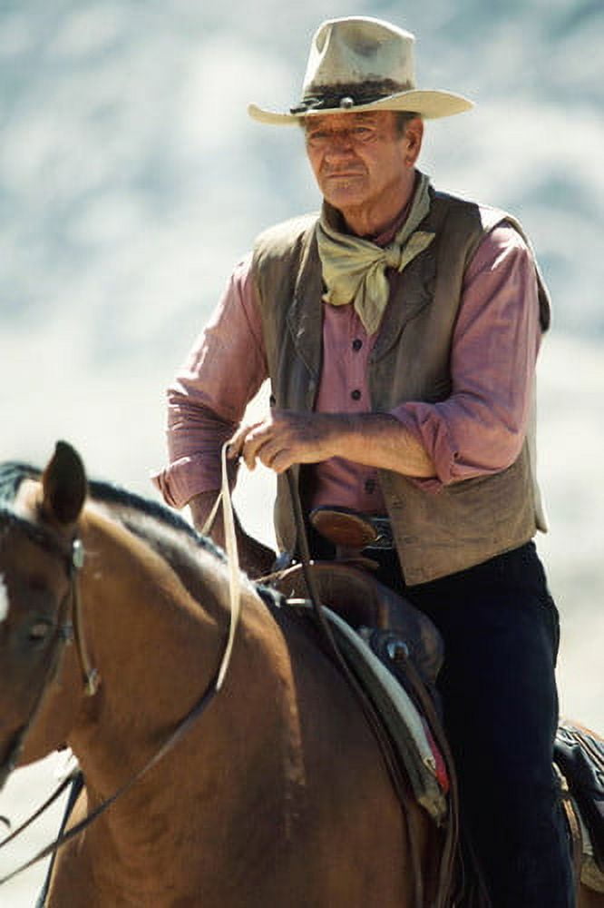 John Wayne in The Train Robbers iconic riding on horse 24x36 Poster ...