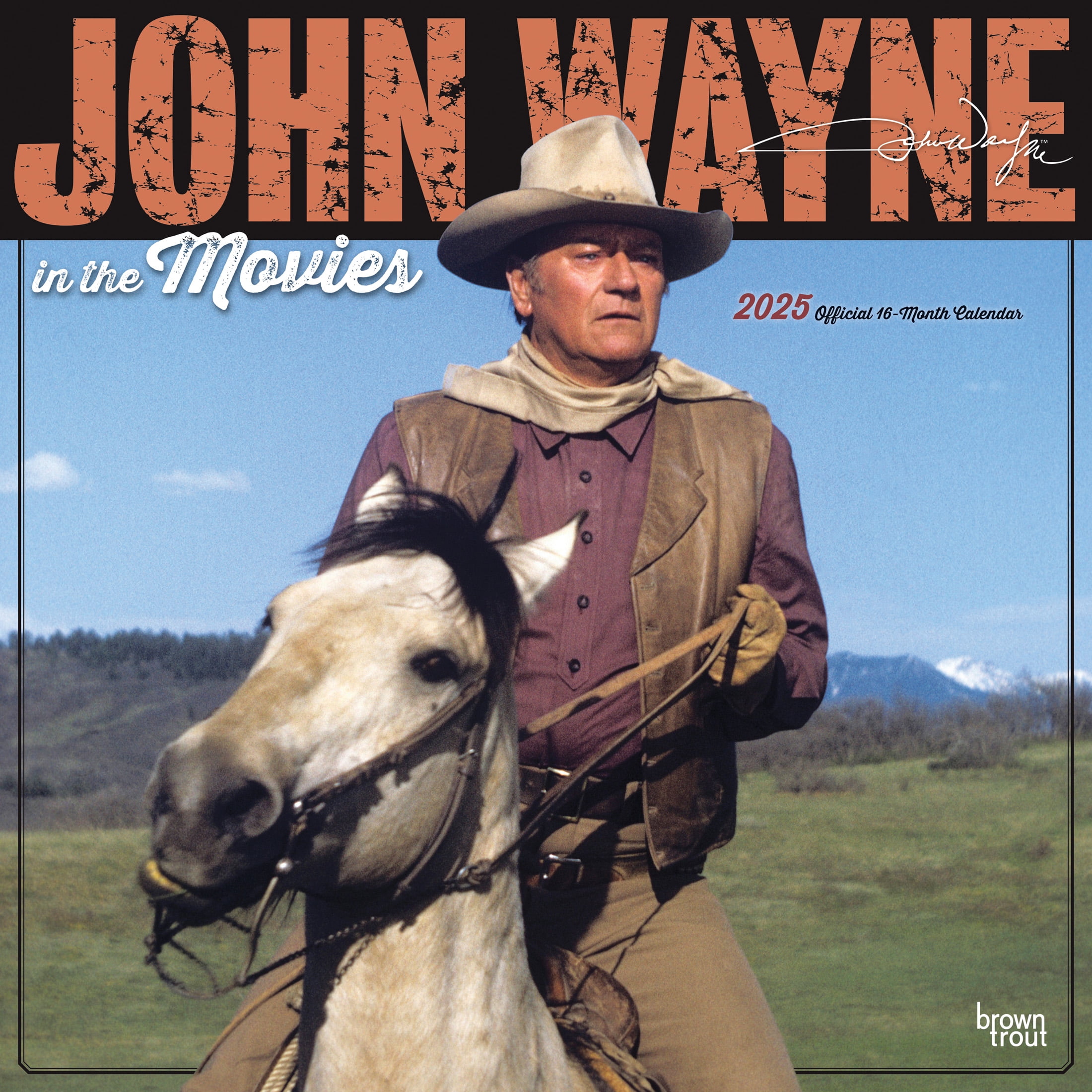 John Wayne in the Movies OFFICIAL 2025 12x24" (Hanging) Wall Calendar ...
