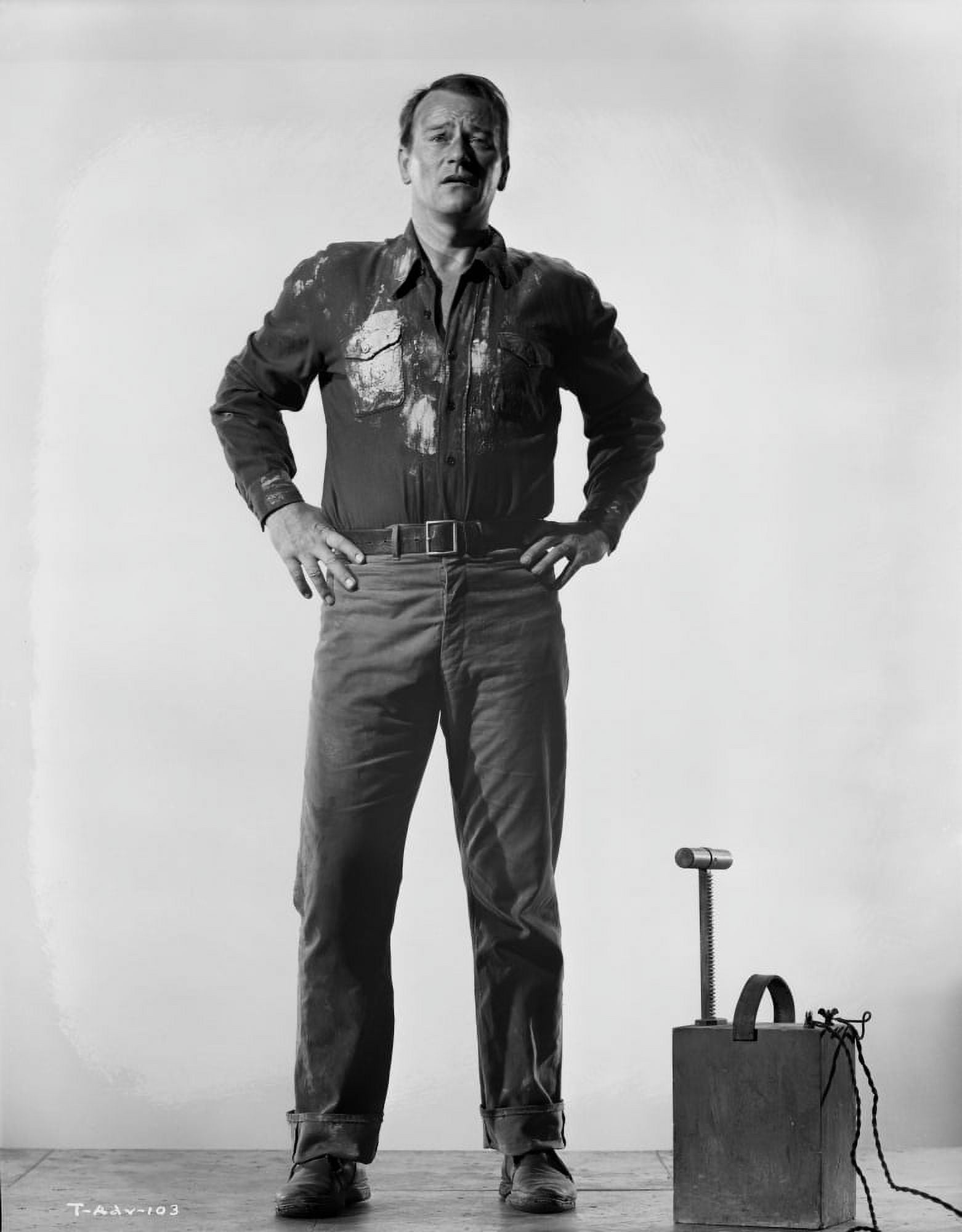 John Wayne next to bomb detonator Photo Print (8 x 10) - Walmart.com