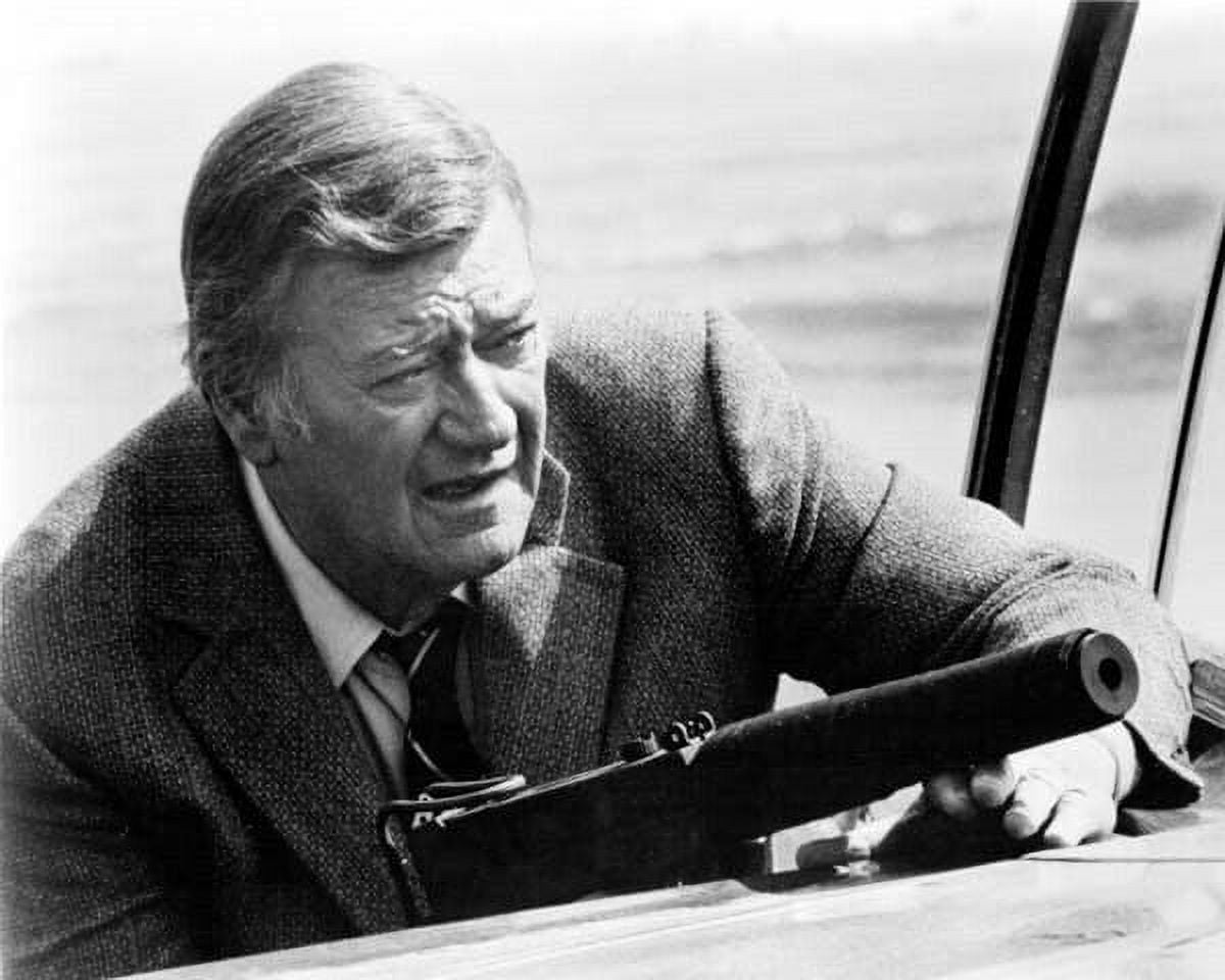John Wayne takes aim with MAC-10 gun 1974 McQ 5x7 photo - Walmart.com