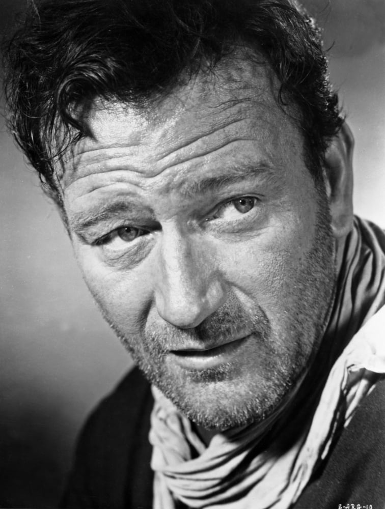 John Wayne wearing a Scarf in a Close Up Portrait Photo Print (24 x 30 ...