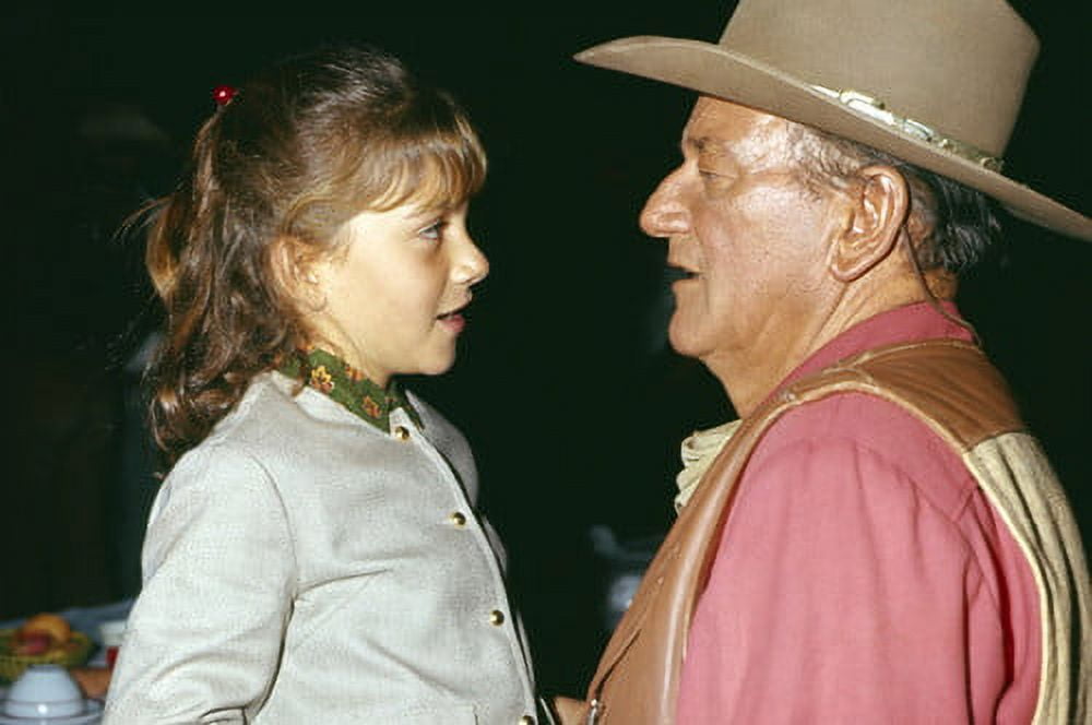 John Wayne with daughter Aissa 1960's on western movie set 24x36 Poster ...