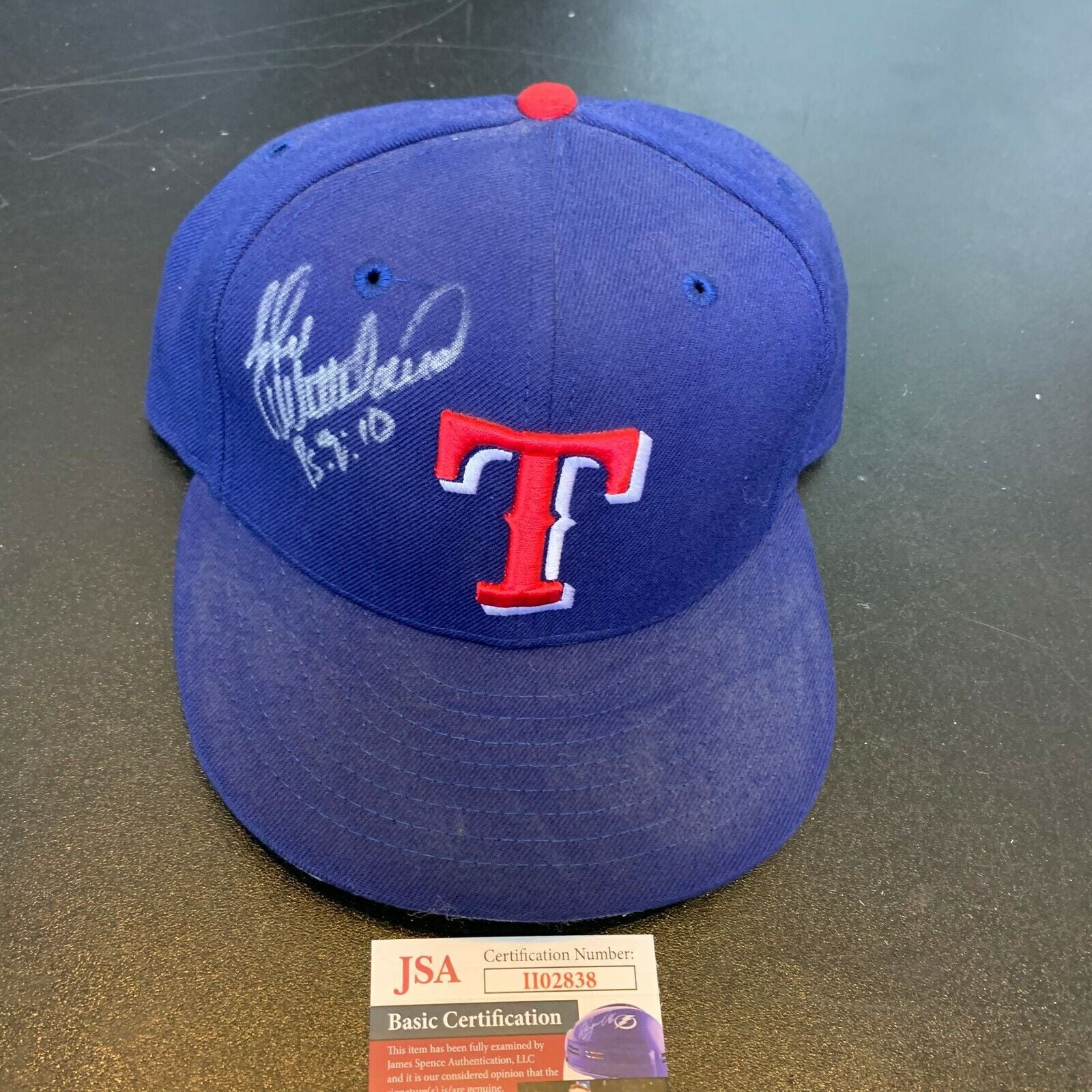 John Wetteland Signed Game Model Texas Rangers Baseball Hat Cap With ...