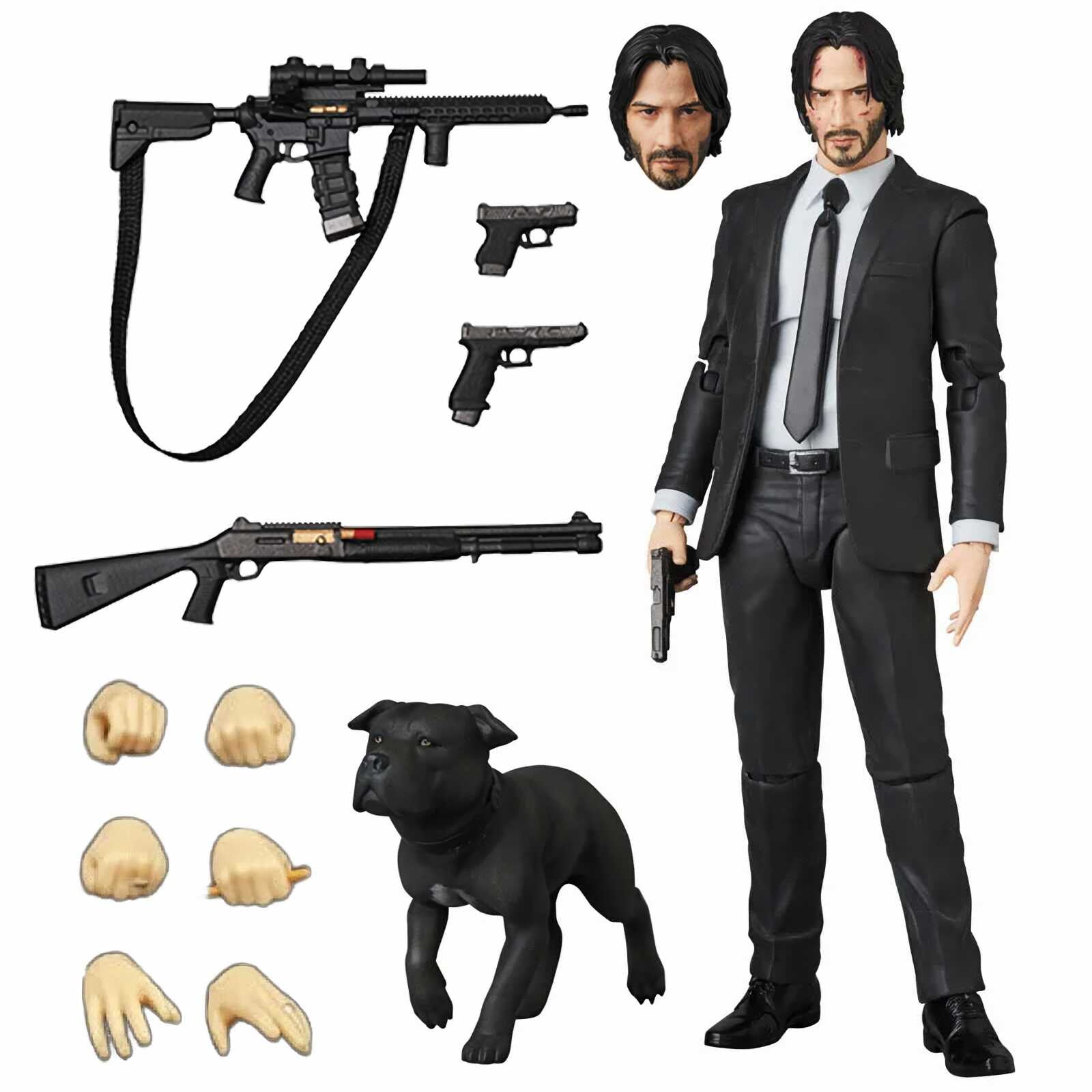 John Wick 2 Action Figures Dog Keanu Reeves Baba Yaga John Wick ...