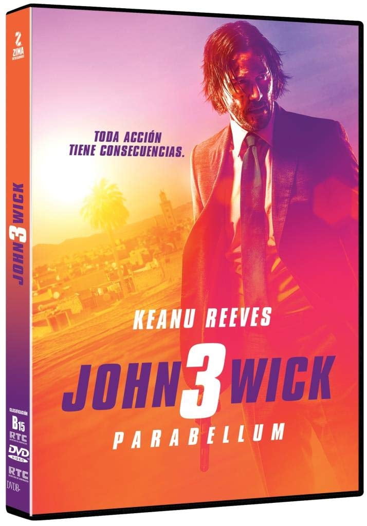 John Wick 3 Parabellum Spanish Movie DVD With Spanish Subtitles ...