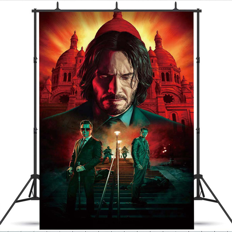 John Wick Birthday Party Supplies Banner Backdrop Background Taspestry ...