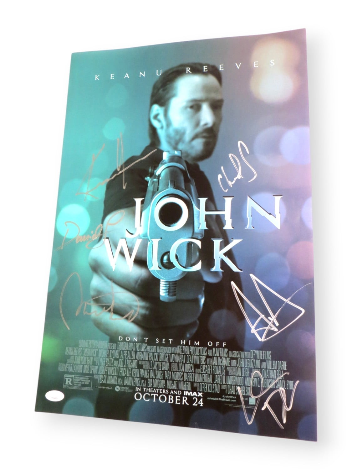 John Wick Cast Signed Autographed 13X20 Poster Keanu Reeves 6 Autos JSA ...