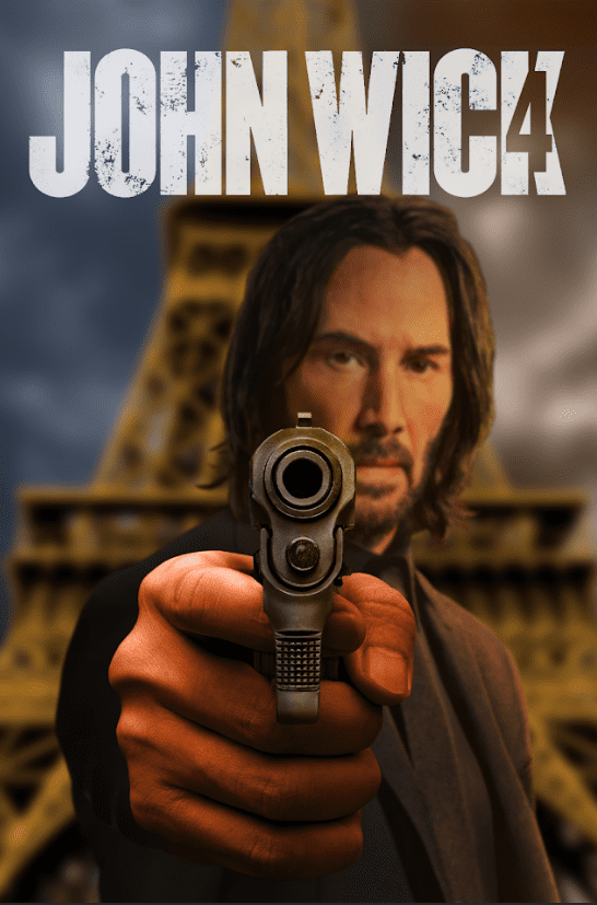 John Wick: Chapter 4 2023 Poster 24x36 - Keanu Reeves Action Packed ...