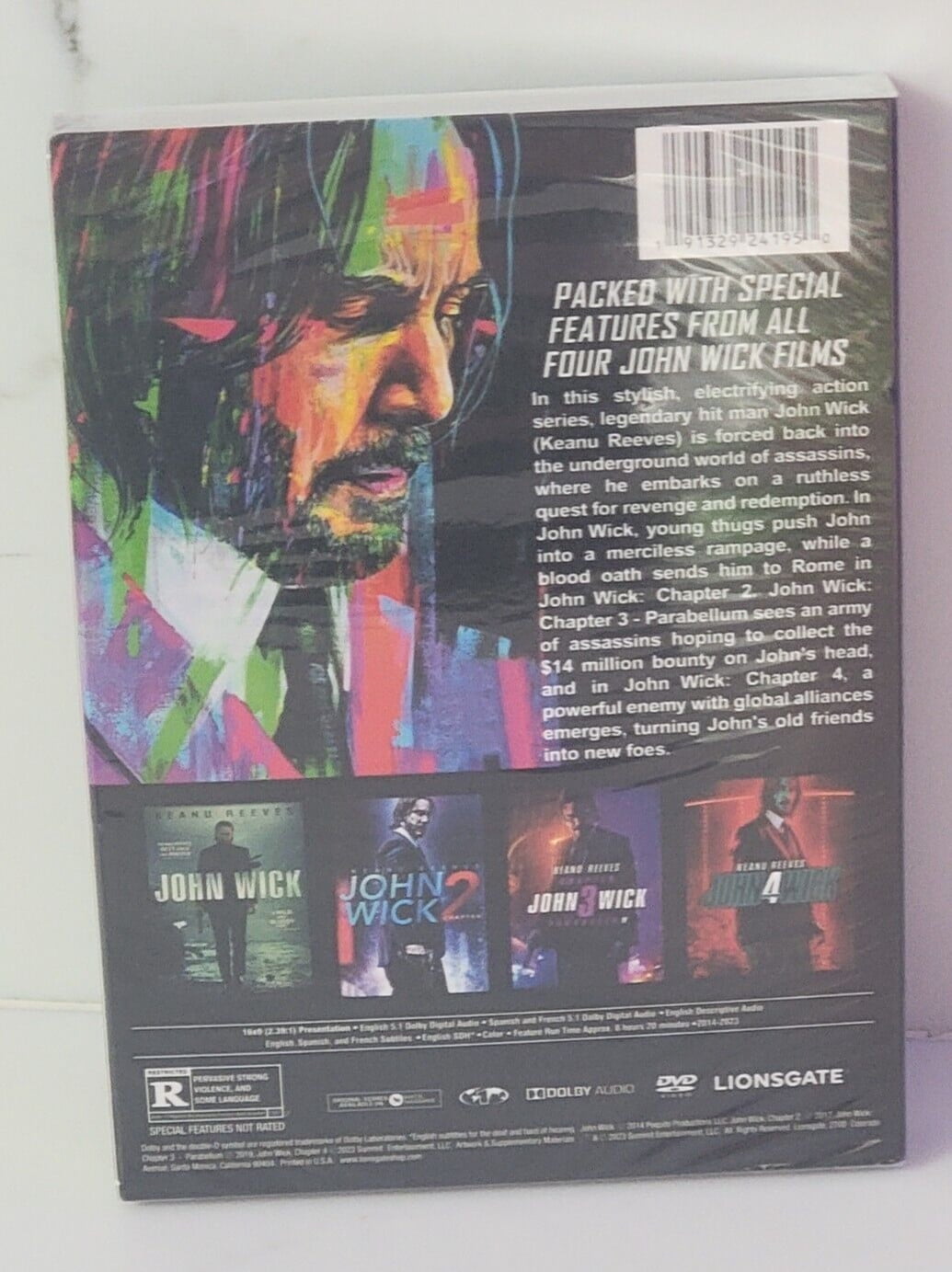 John Wick: Full Movie Series (1-4) – Complete DVD Box Set (Brand New ...