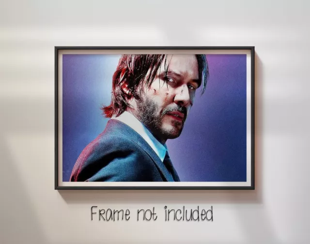 John Wick Keanu Reeves Face - High Quality Poster NO FRAMED POSTER ...