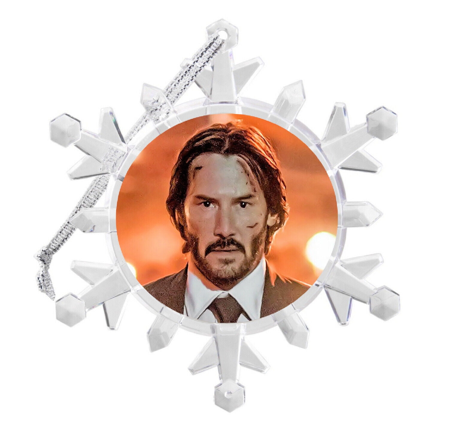 John Wick Keanu Reeves Snowflake Blinking Light Holiday Christmas Tree ...
