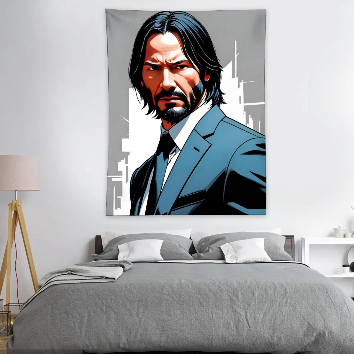 John Wick Tapestry 40 x 60 Inches With Vivid Colors Realistic Details ...