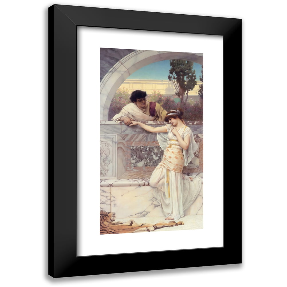 John William Godward 11x18 Black Modern Framed Museum Art Print Titled ...